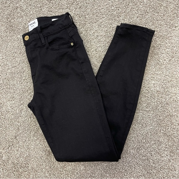 Frame Denim | Jeans | Frame Denim Black Le High Skinny Jeans | Poshmark